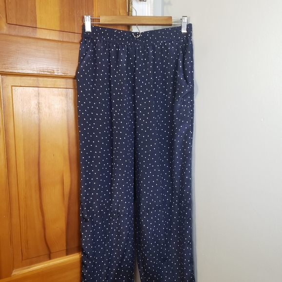 Chaus | Pants & Jumpsuits | Chaus Womens Navy With Polka Diamonds ...